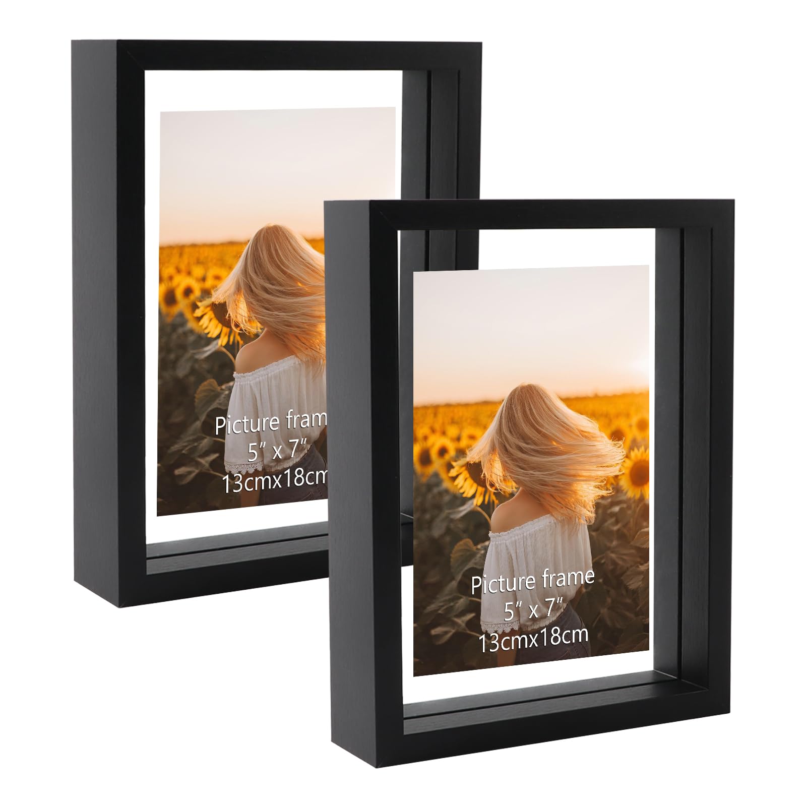 Frames With Mat Hoikwo 5x7 Black Plastic Frame With Plastic Cover ...