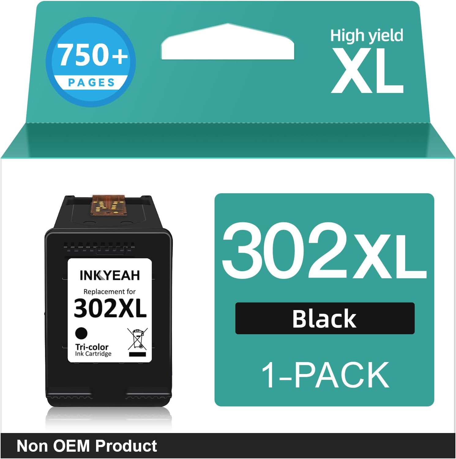 HP F6U68AE 302XL High Yield Original Ink Cartridge, Black, Single Pack ...