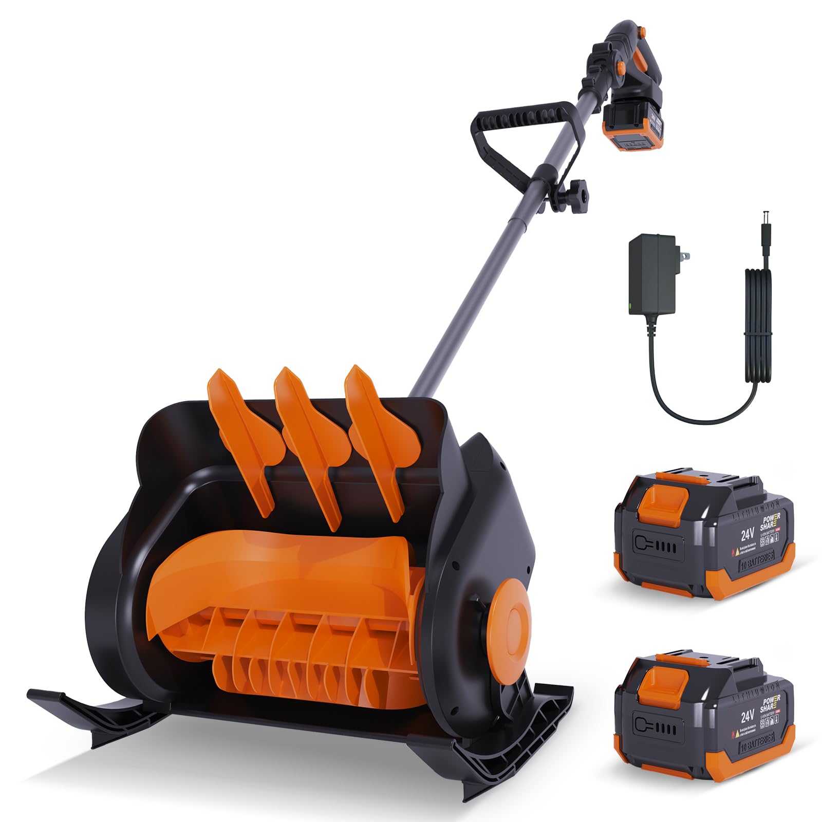 Amazon.com : Cordless Snow Shovel, 24V 4.0Ah Electric Shovel, Battery ...