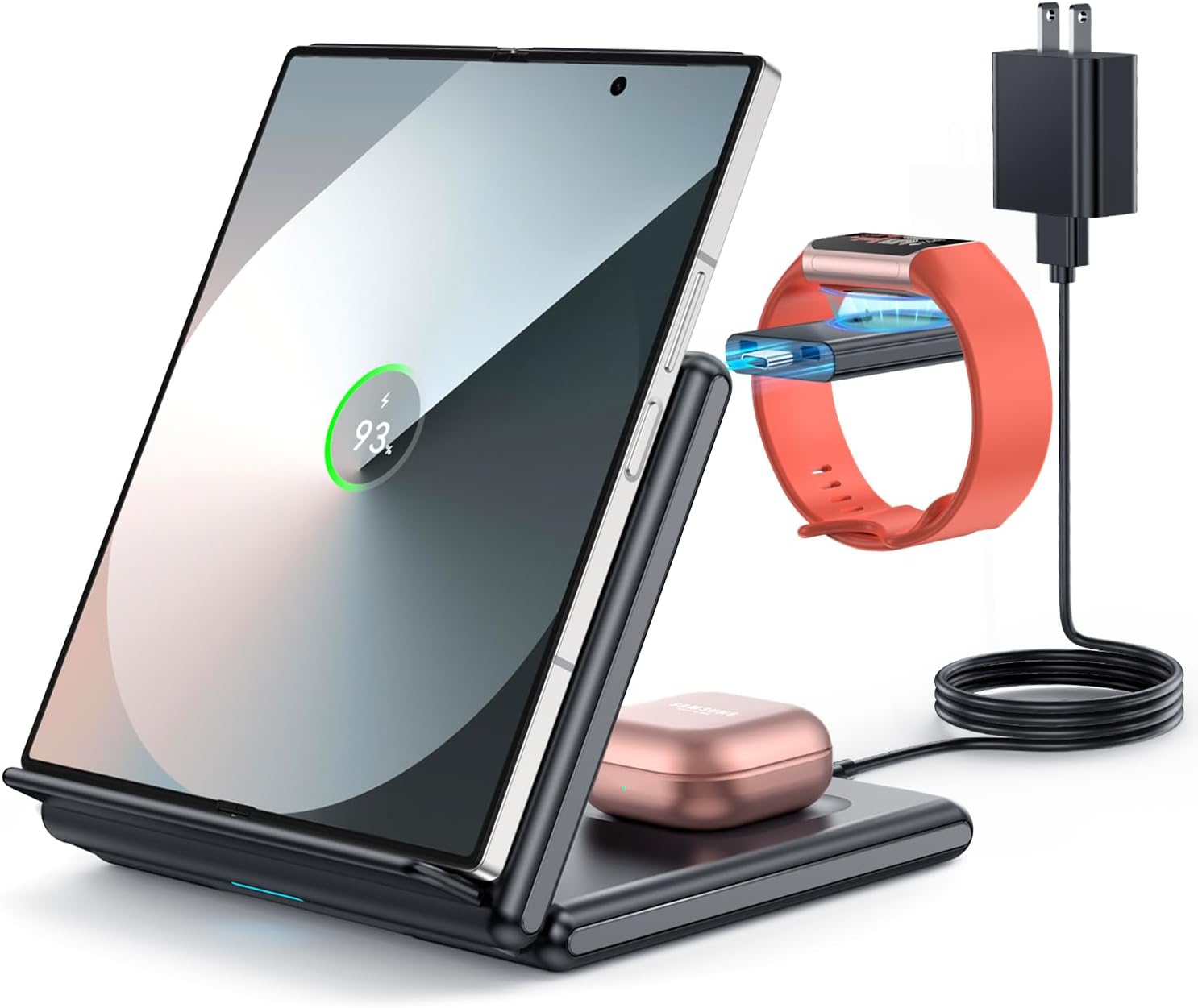 Amazon.com: GEEKERA Wireless Charger for Samsung, 3 in 1 Foldable ...