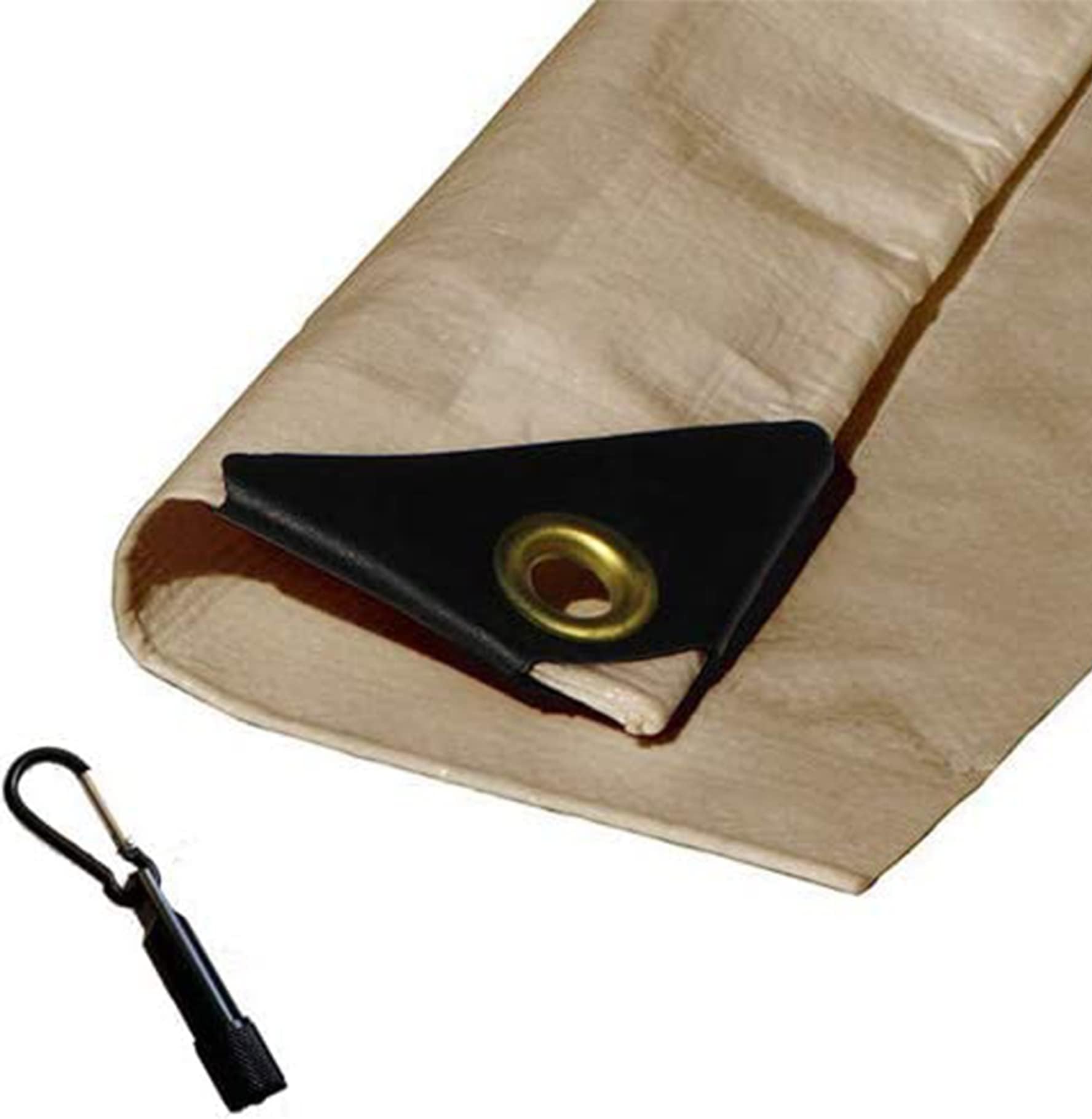 7' X 16' Heavy Duty Waterproof White Tarp with Reinforced Corners ...