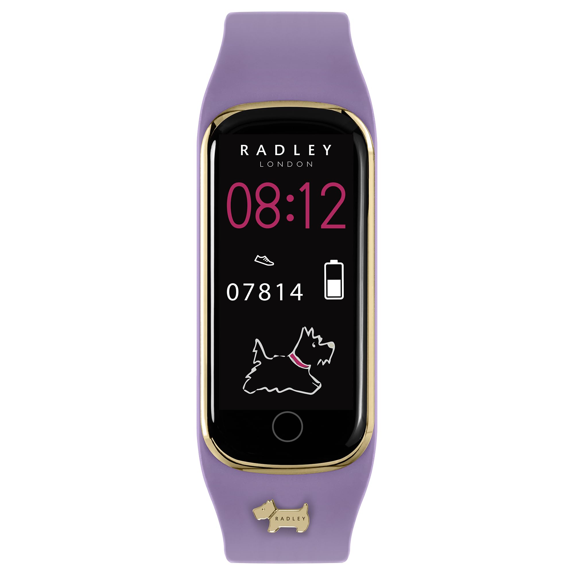 RADLEY Women's Purple Digital Quartz Smart Watch with Silicone Strap ...