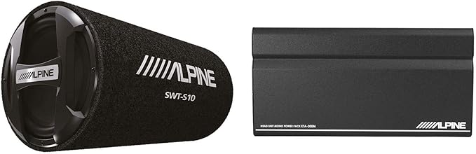 Amazon.com: Alpine SWT-S10 1200w 10" Bass Tube Car Subwoofer+Mono Amp ...