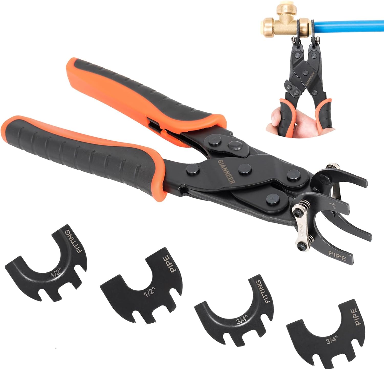 GIANNEER Disconnect Tongs Tool Push to Connect Fittings Removal Tools ...