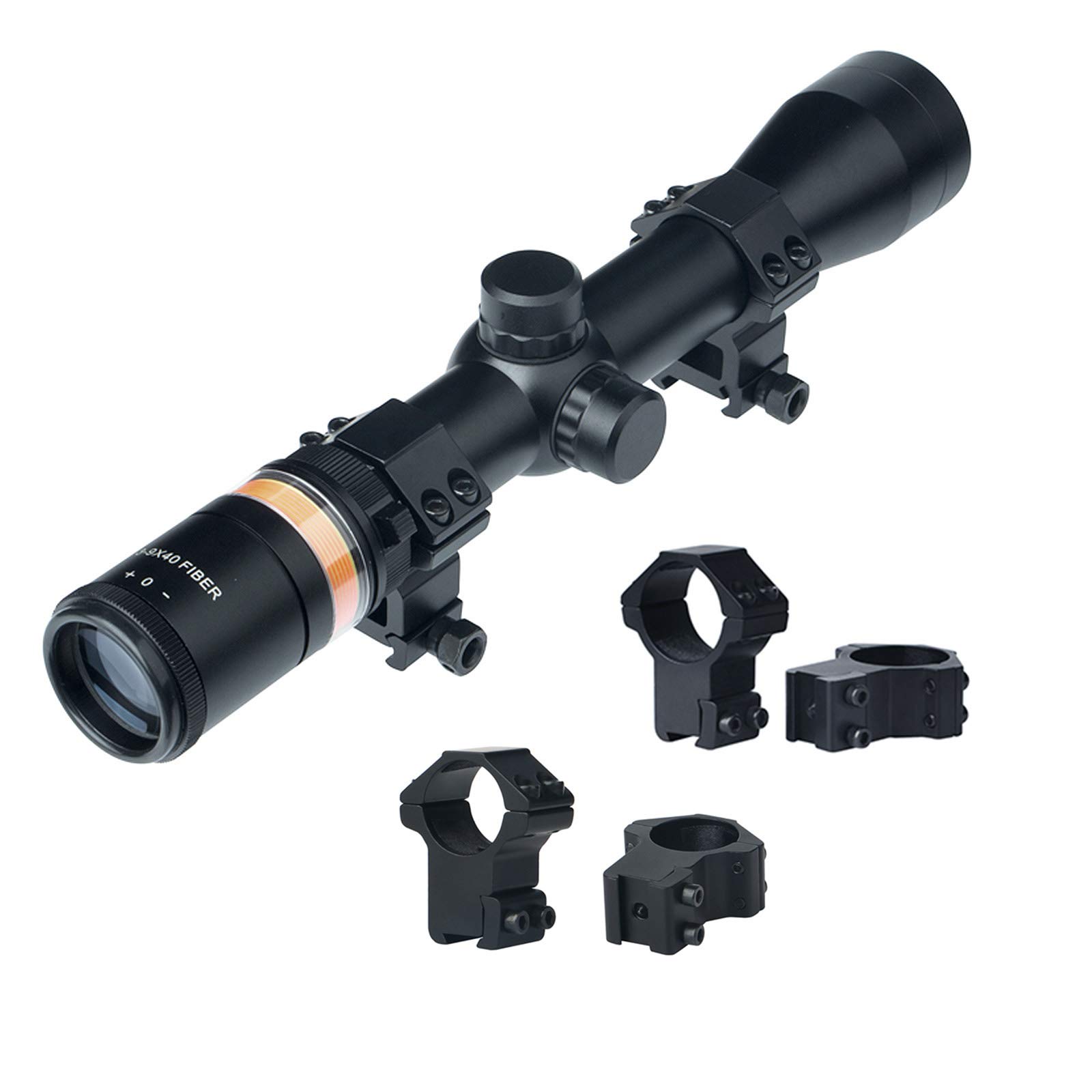 Focuhunter Rifle Scope 3 9x40mm Tactical Sniper Scope Real Fiber ...