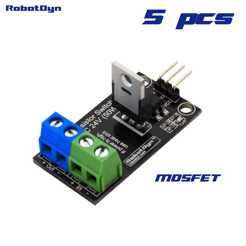 Buy Transistor MOSFET DC Switch Driver Module, 1 Channel, 5V Logic, DC ...