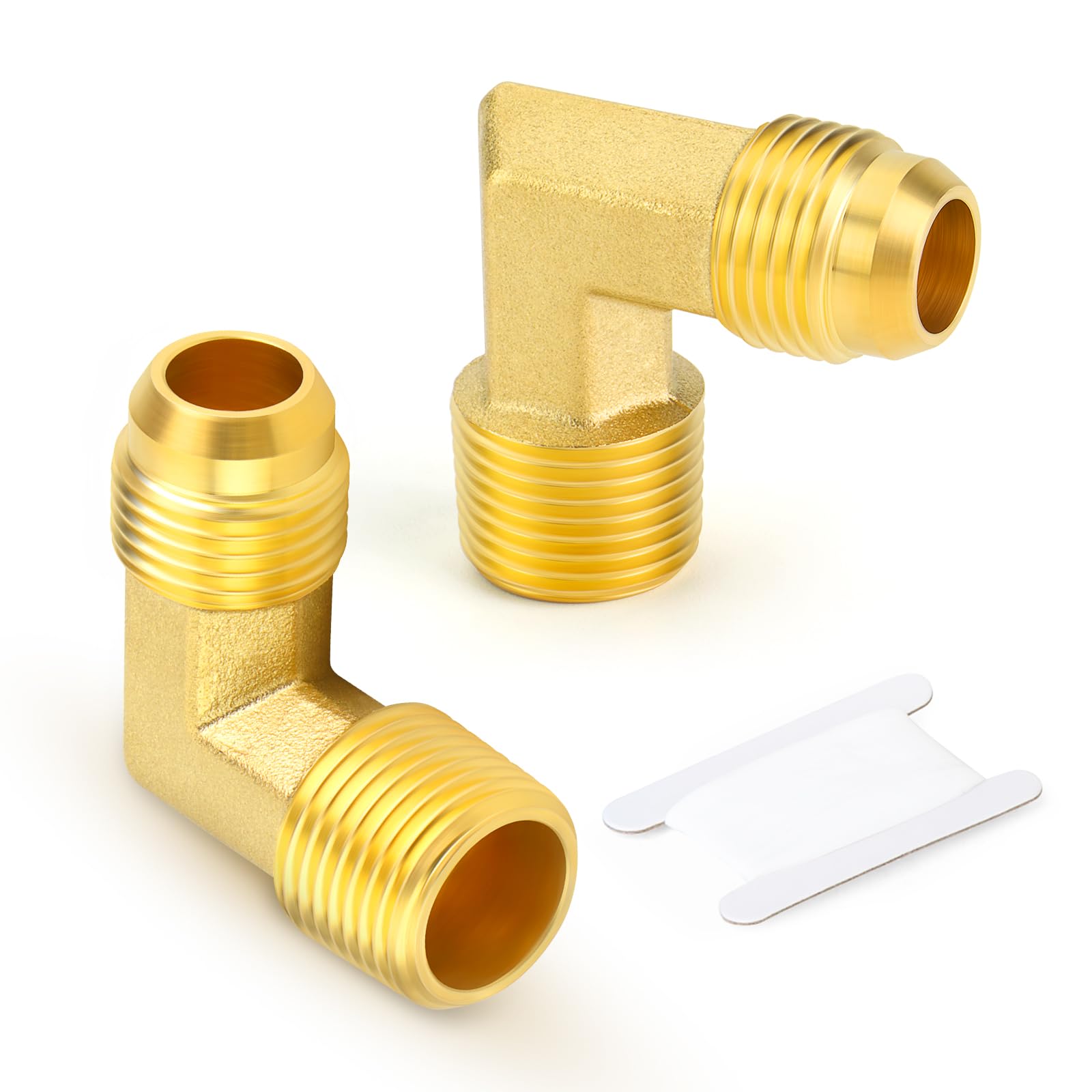 Snapklik.com : 2PCS Brass Tube Fitting Elbow Adapter 3/8 Inch Flare X 3 ...