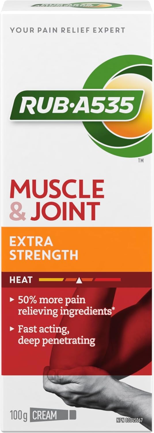 RUB A535 Muscle & Joint Heat Cream, Made in Canada, Deep Penetrating ...