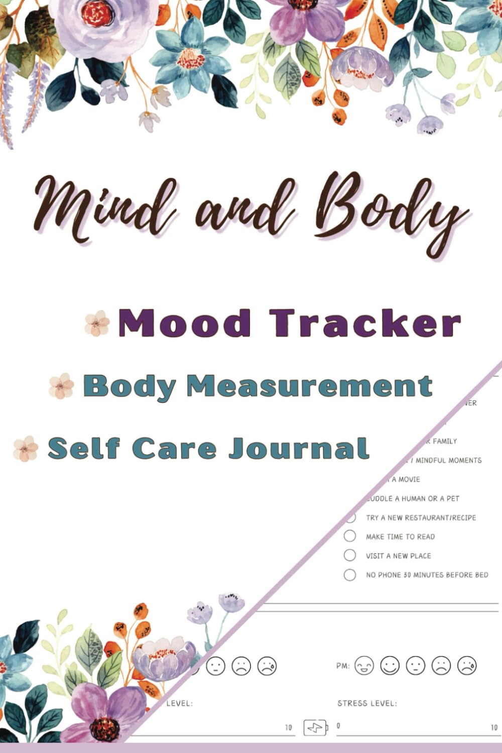 Mood Tracker Journal: Body measurement tracker, combined with, self ...