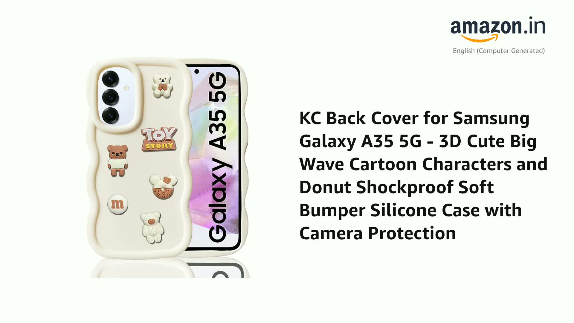 Watch KC Back Cover for Samsung Galaxy A35 5G - 3D Cute Big Wave ...