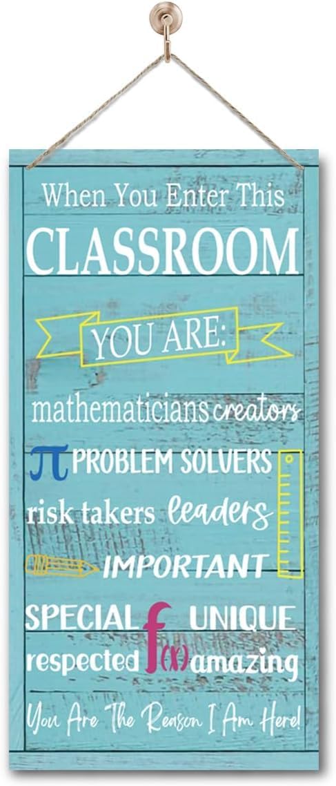 Amazon.com: Motivational Classroom Signs Decor, When You Enter This ...
