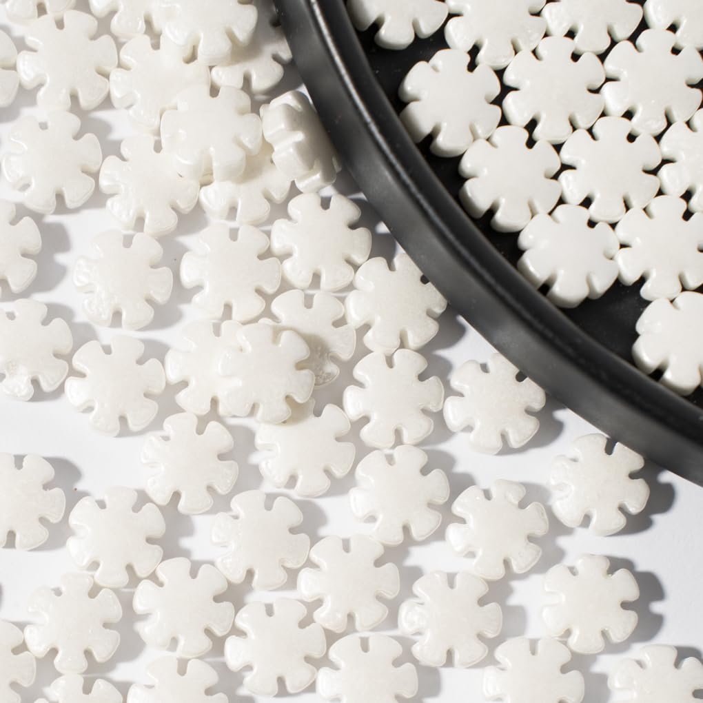 Snapklik.com : NIPEOR White Snow Snowflakes Sprinkles,Edible Pearl ...