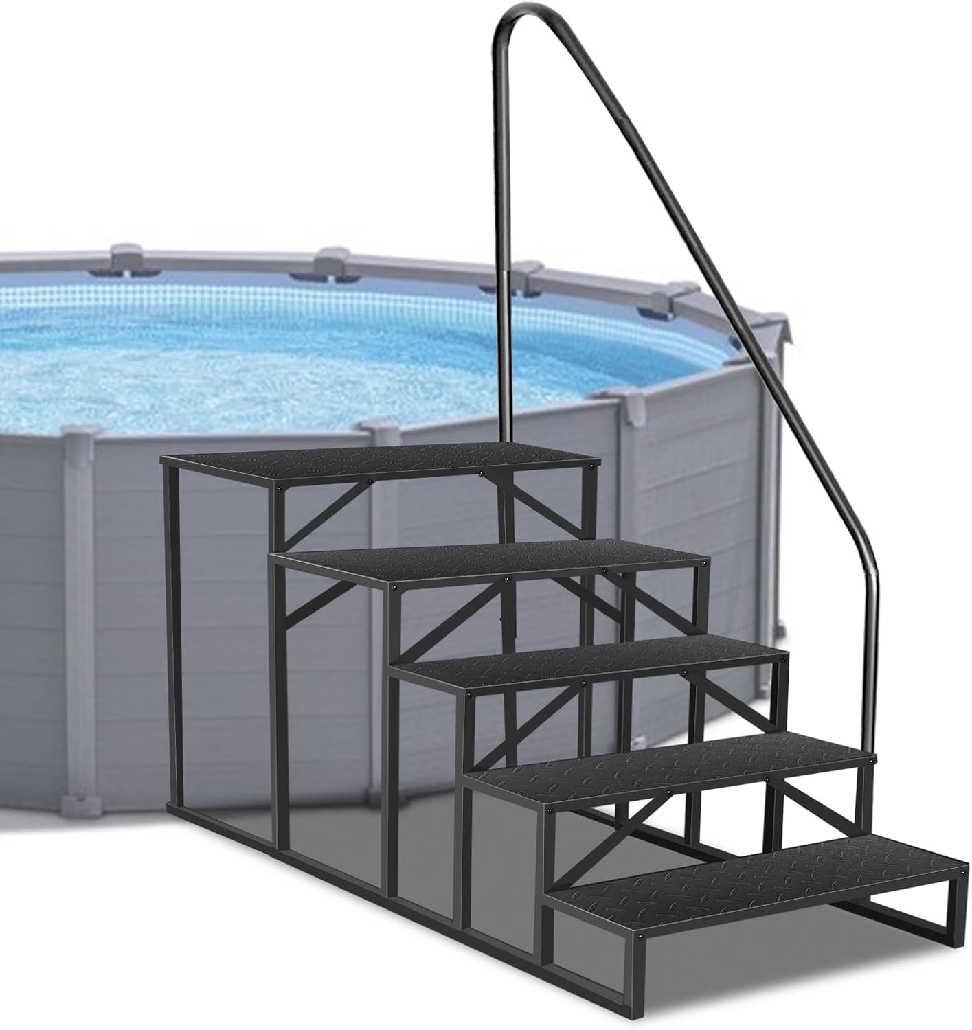 Amazon.com: RV Stairs, 5 Step Portable Stairs 660 LBS Load Capacity ...