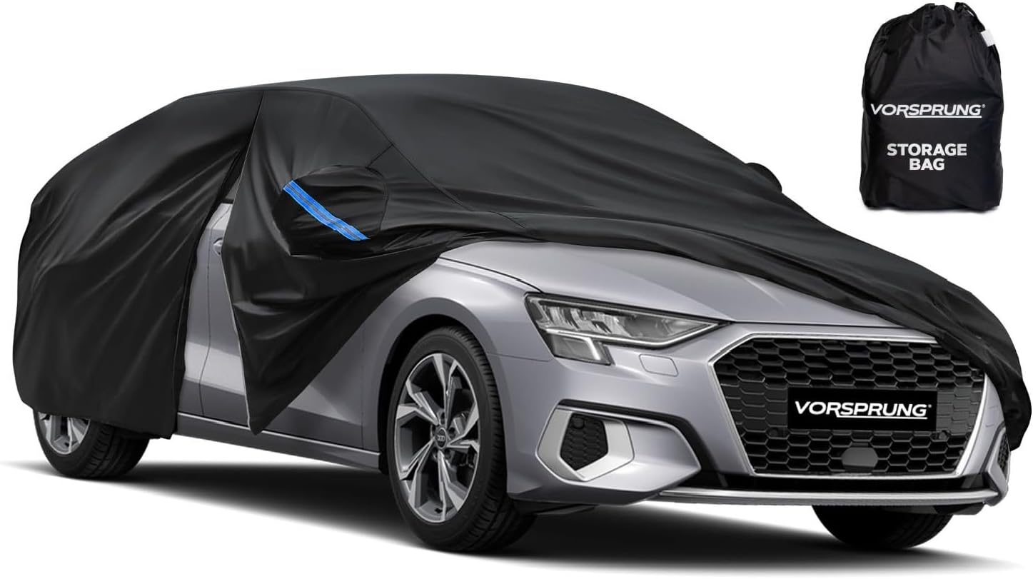 VORSPRUNG® Universal Car Cover (4 Sizes) | Driver Side Zip | Waterproof ...