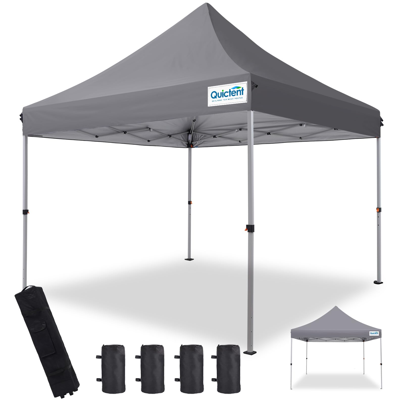 Snapklik.com : Quictent Easy Pop Up Canopy Tent 10x10, Outdoor Heavy ...