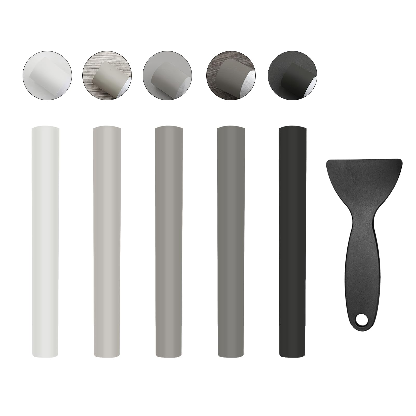 Wax Filler Sticks for Wood Repair, 5× Light Dark Grey Oak Furniture ...