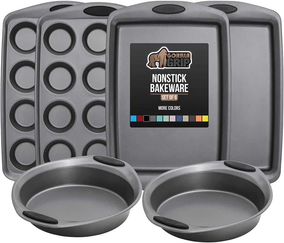 Amazon.com: Gorilla Grip Nonstick, Heavy Duty, Carbon Steel Bakeware ...