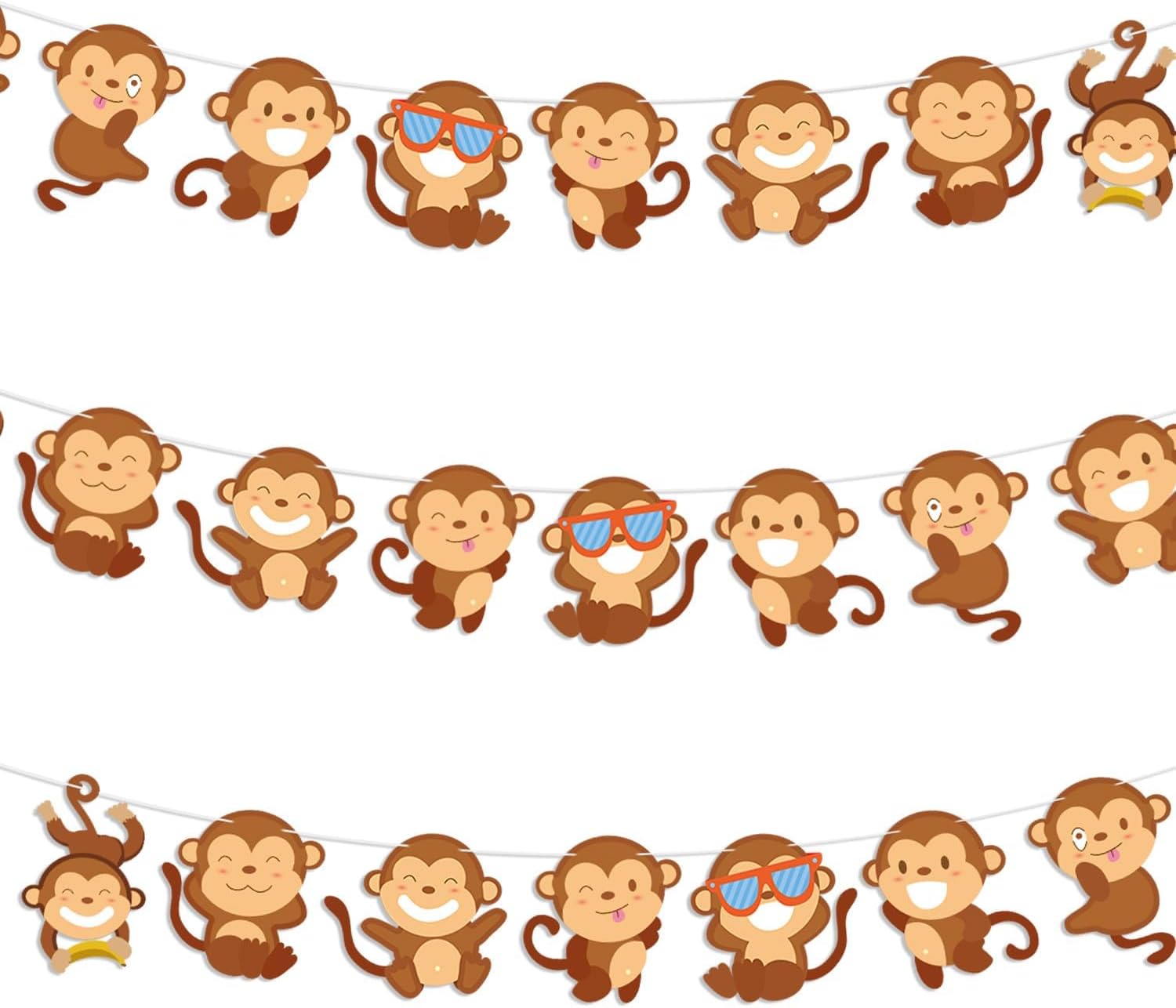 Amazon.com: Jungle Safari Banners 2pcs Safari Animals Birthday Party ...