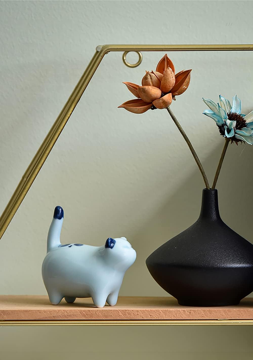 Handmade Ceramic Tea Pet Cute Cat Sculptures, Animal Home Decor, Tea ...