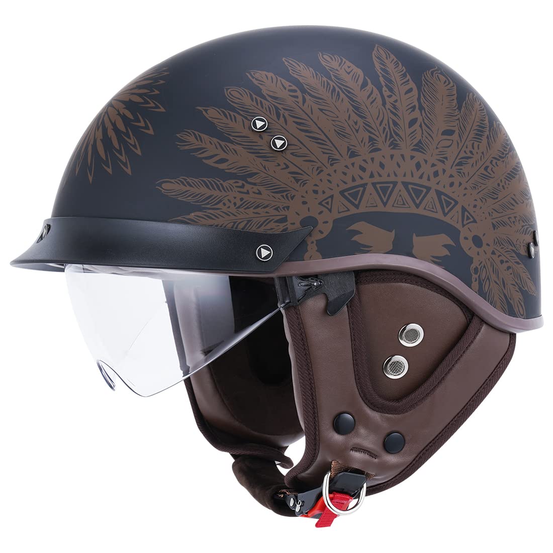 Snapklik.com : VCOROS F-07 Motorcycle Half Face Helmet Sun Visor Quick ...