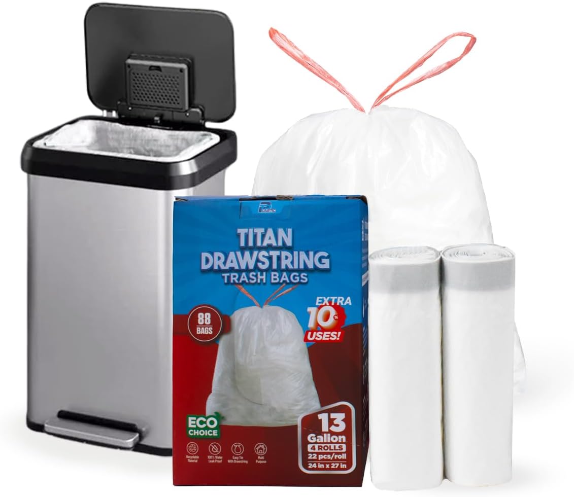 Amazon.com: 13 Gallon Tall Kitchen Trash Bags, 88 Count - Strong and ...