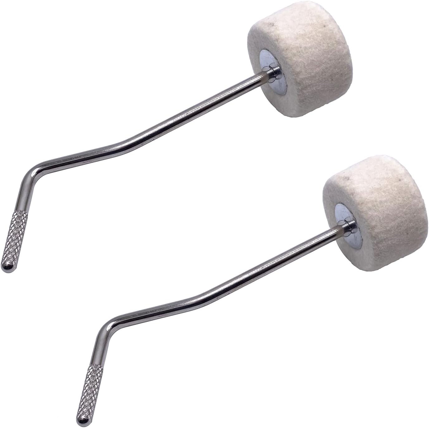 Amazon.com: TUOREN 2 Pieces White Felt Kick Drum Mute Beater Mute Pad ...