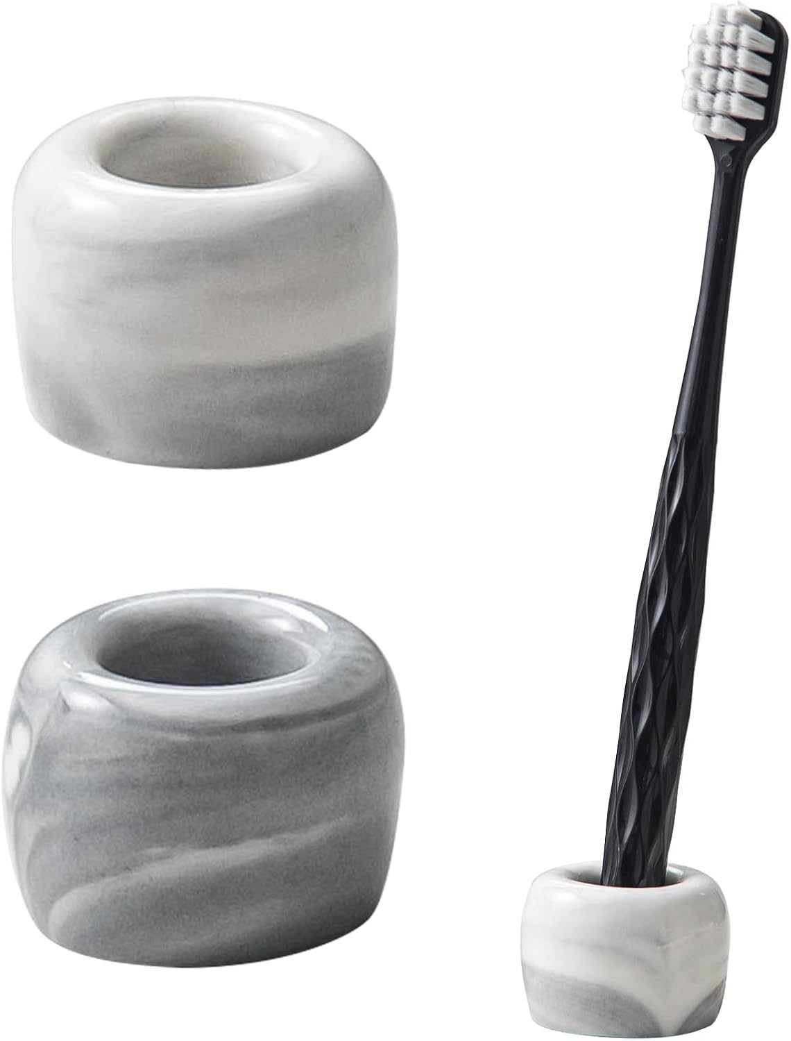 Amazon.com: Yundu Mini Ceramics Toothbrush Holders Stand for Bathroom ...