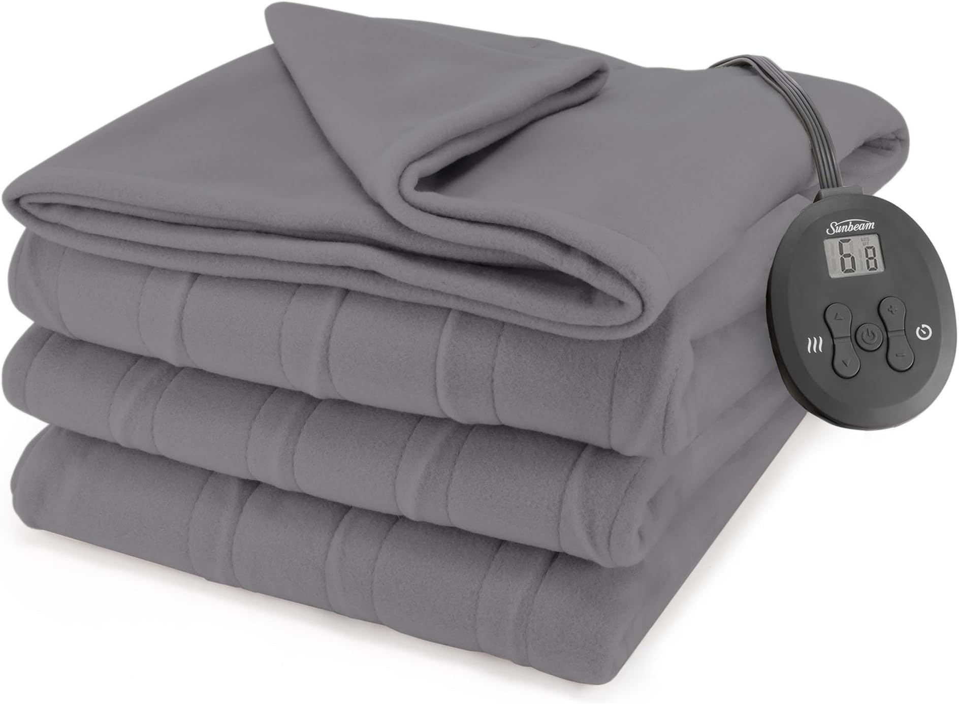 Amazon.com: Sunbeam Royal Ultra Fleece Heated Electric Blanket King ...