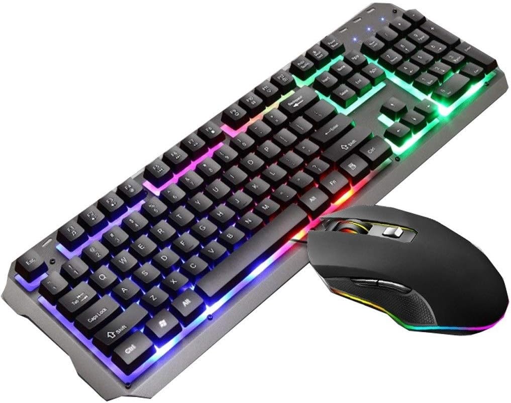 Amazon.com: ARCH White Wired Keyboard and Mouse Set with Backlight ...