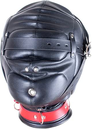 Amazon.com: Adjustable Leather Thickening Hood Full Wrap Head Masks ...