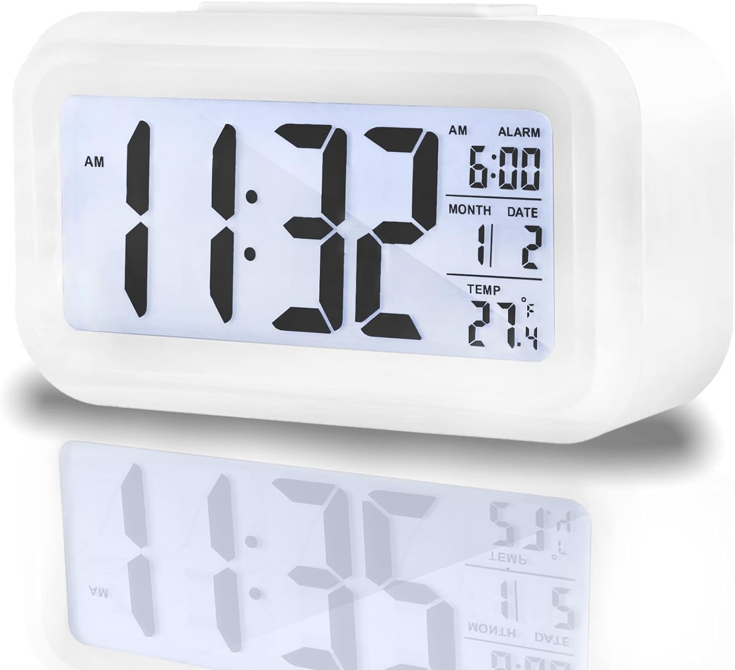 Amazon.com: Ovnshery Digital Alarm Clock 4.5"" LED Display, Alarm Clock ...