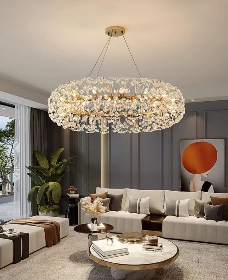 Buy CITRA Crystal Design Glass Modern LED Chandelier 600 MM Ring - Warm ...