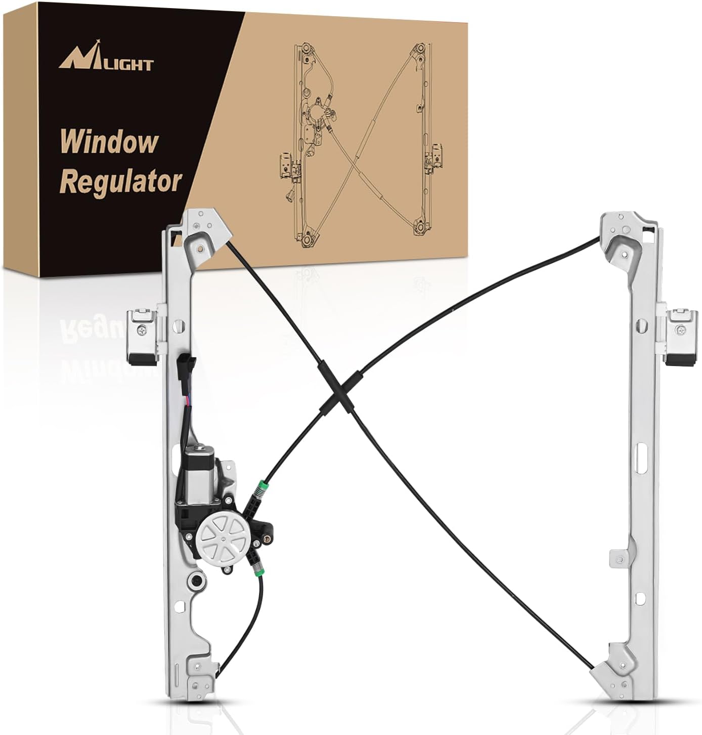 Amazon.com: OVANOH Pair Front Driver & Passenger Power Window Regulator ...