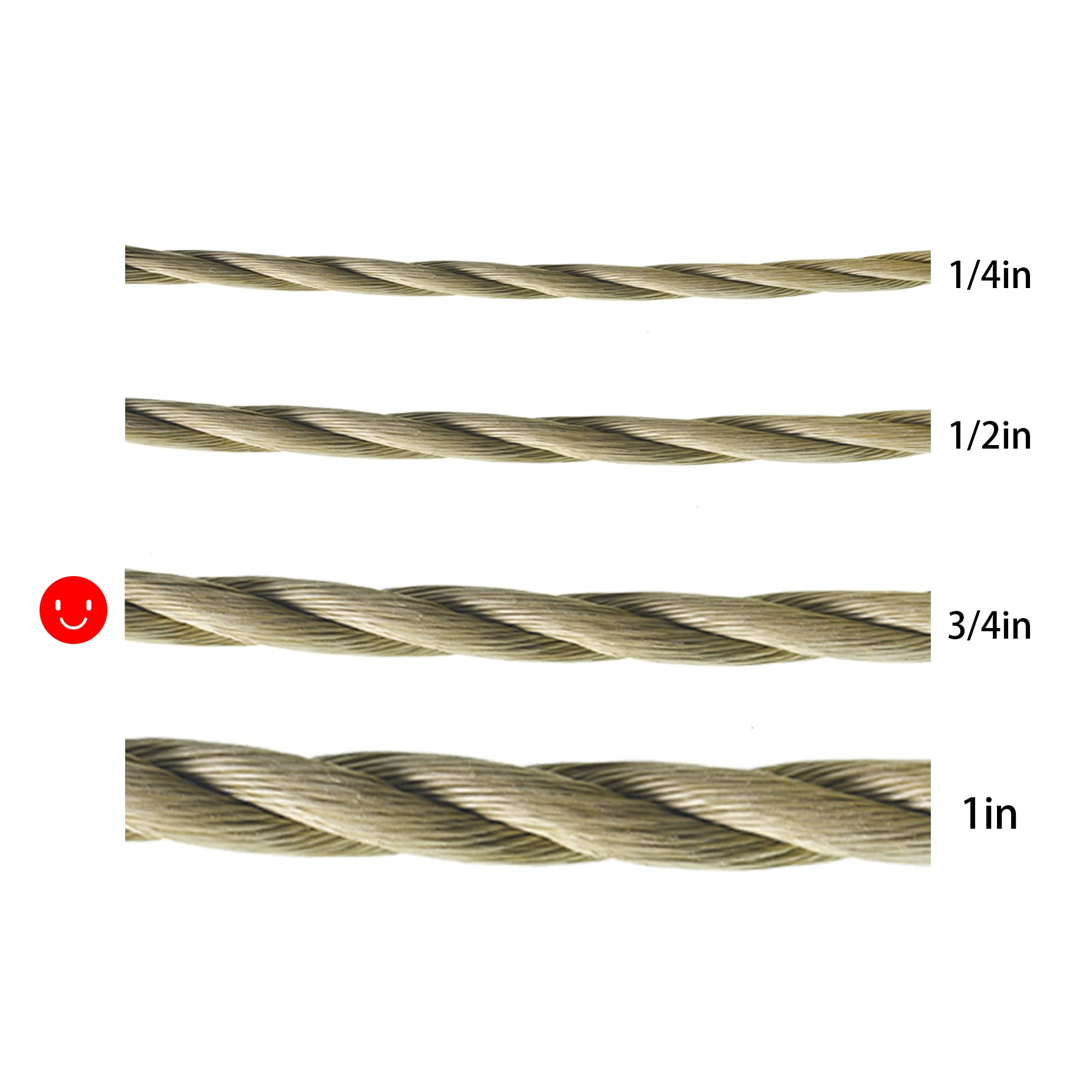 Snapklik.com : Twisted 3 Strand Polypropylene Synthetic Promanila Rope ...