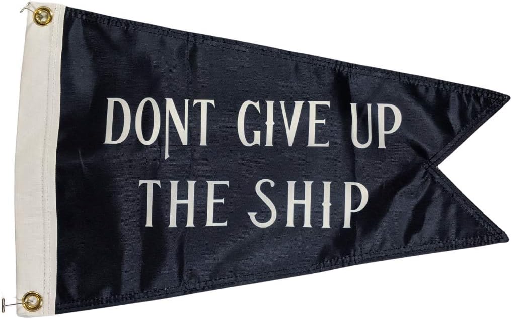 Amazon.com : Large Don't Give Up The Ship Flag - Outdoor Flying Banner ...