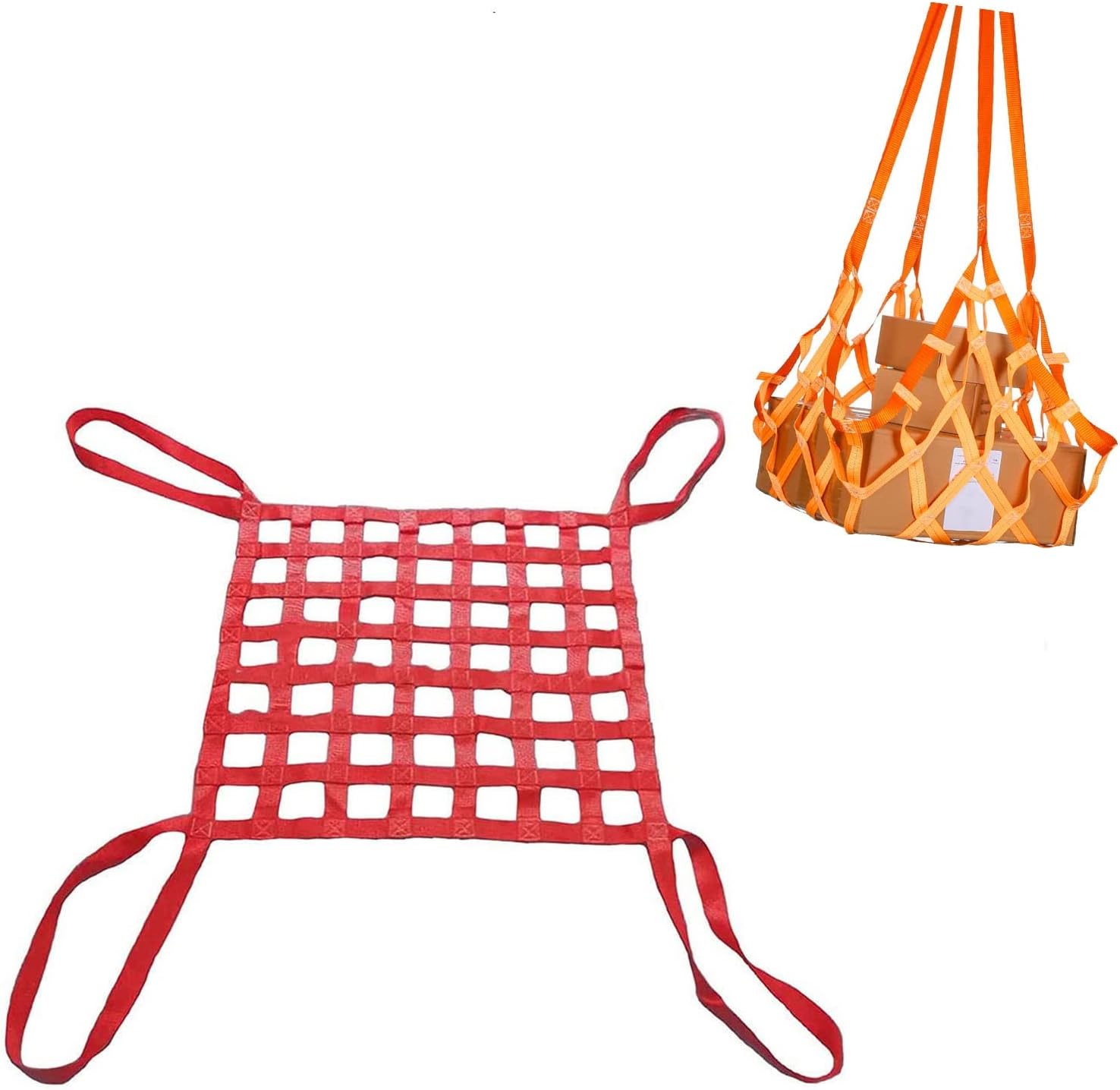 Amazon.com: Safety Lifting Net Straps - Flat Nylon Sling Hoisting Net ...