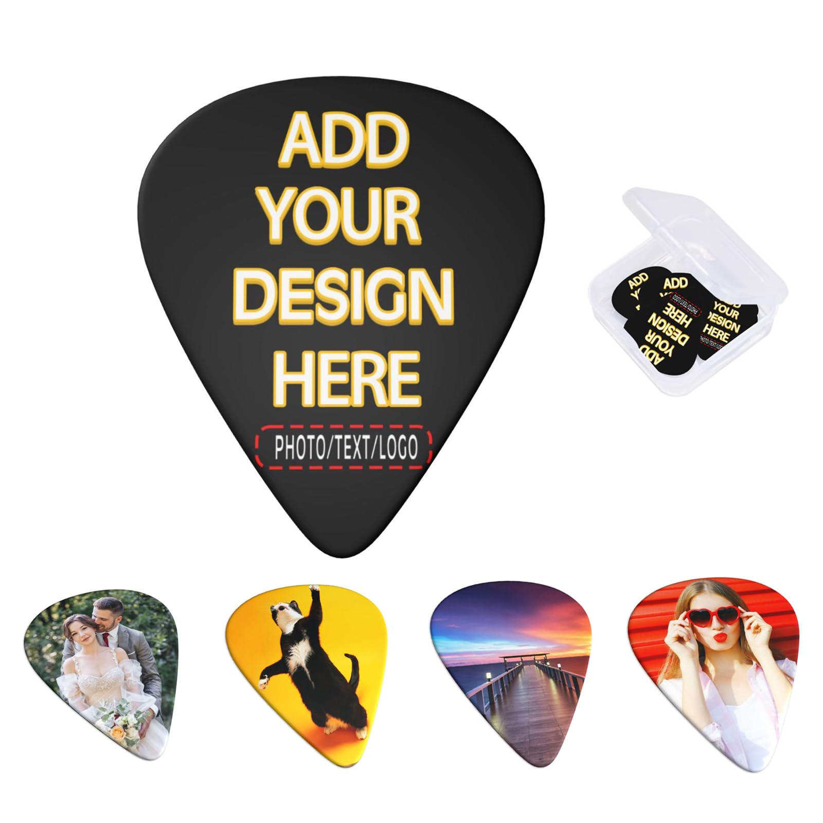 Amazon.com: Custom Guitar Picks Personalized Guitar Picks Set Custom ...