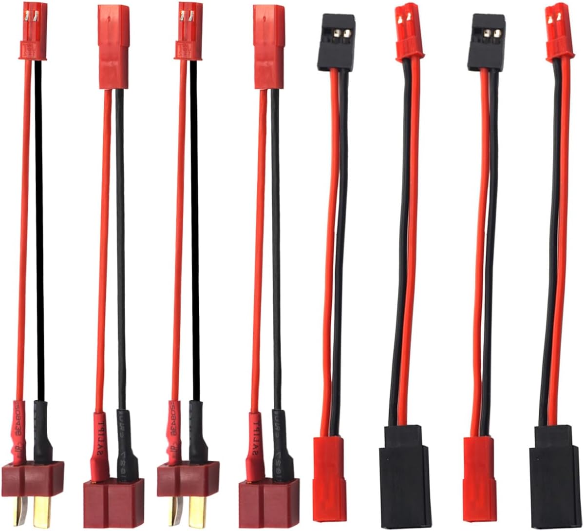 Amazon.com: Vgoohobby 10CM JST Plug to JR Connector & Deans T Plug to ...