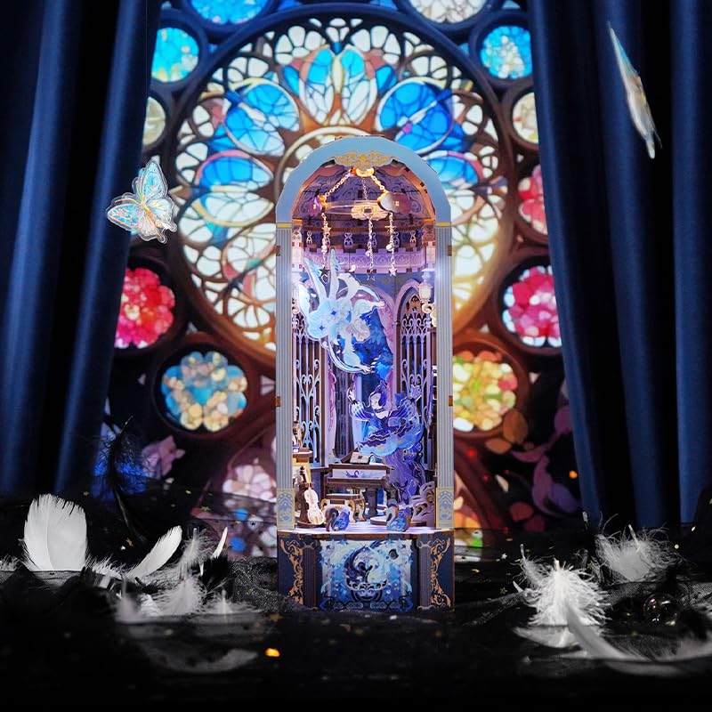 Snapklik.com : Tonecheer DIY Book Nook Kit For Adults, 3D Wooden Puzzle ...