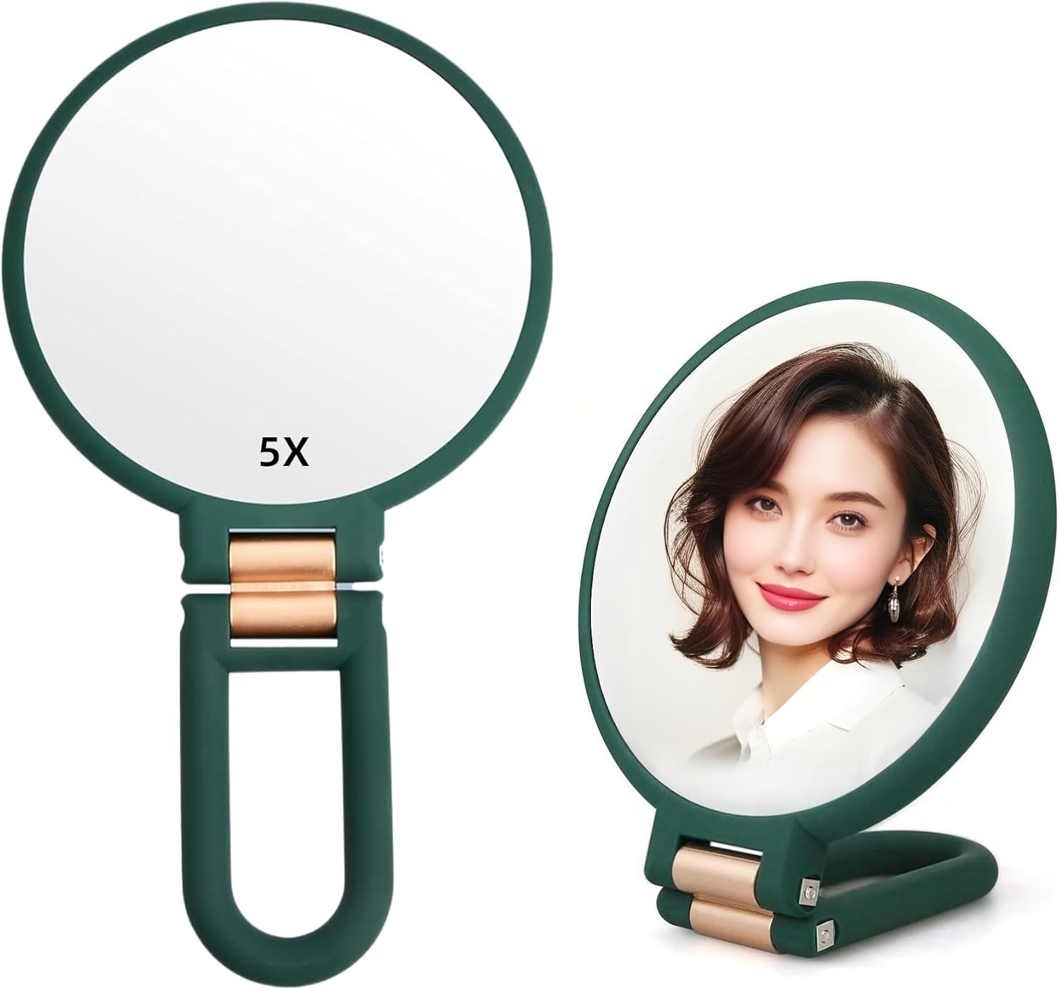 Amazon.com: Stianiiie 1X 5X Handheld Mirror with Handle for Travel ...
