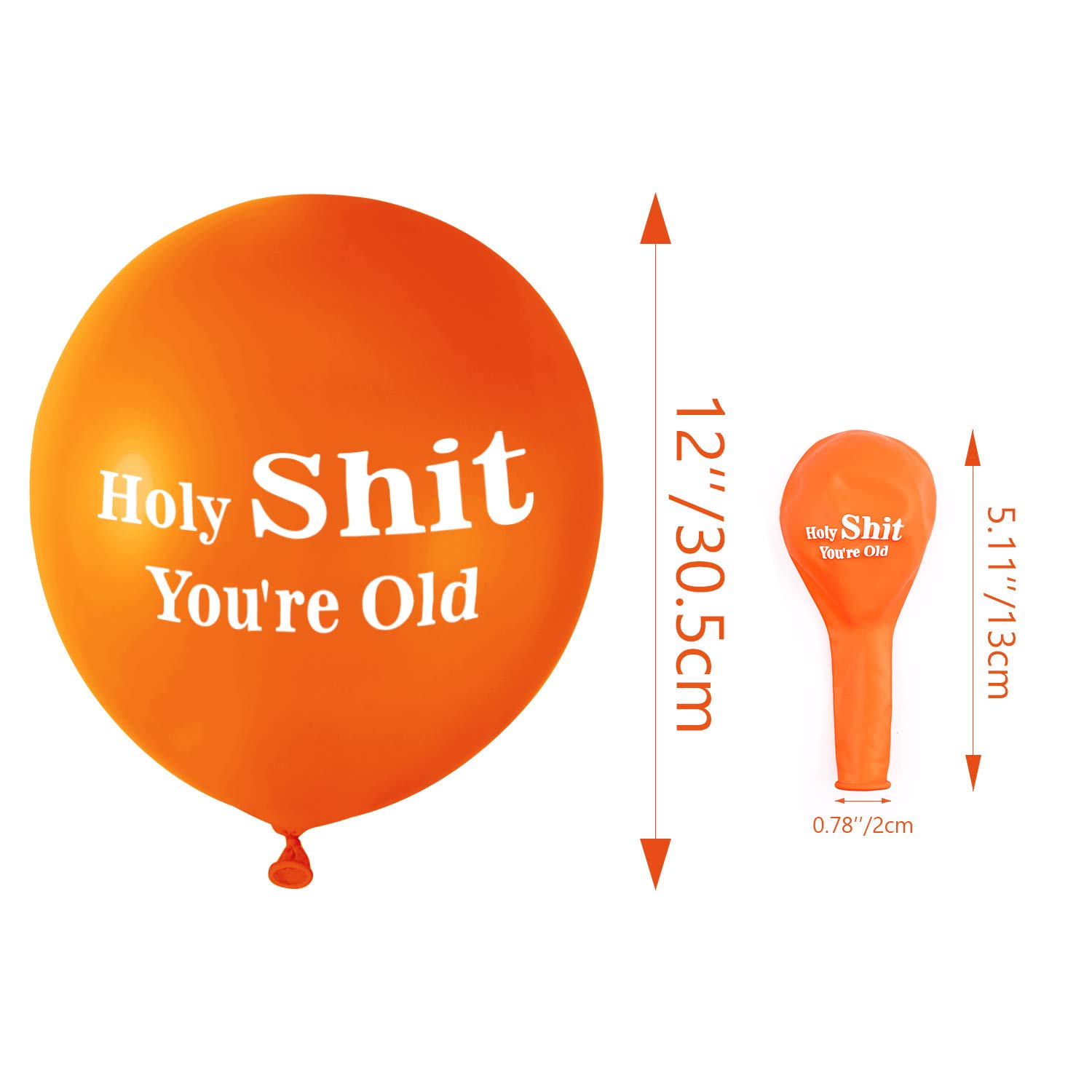 TUPARKA 18 PCS 40th Birthday Balloons Funny Rude Birthday Balloons ...