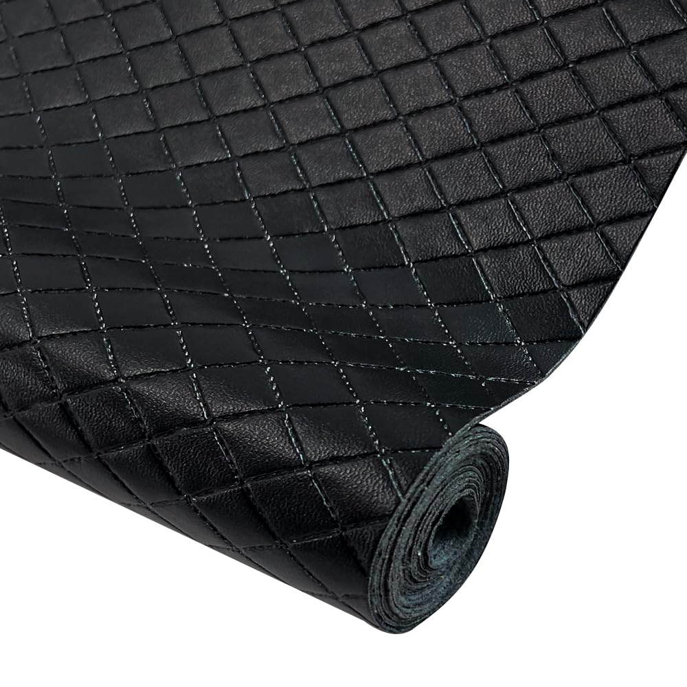Amazon.com: Diamond Quilted Pattern Artificial Faux Leather 11.8x53inch ...