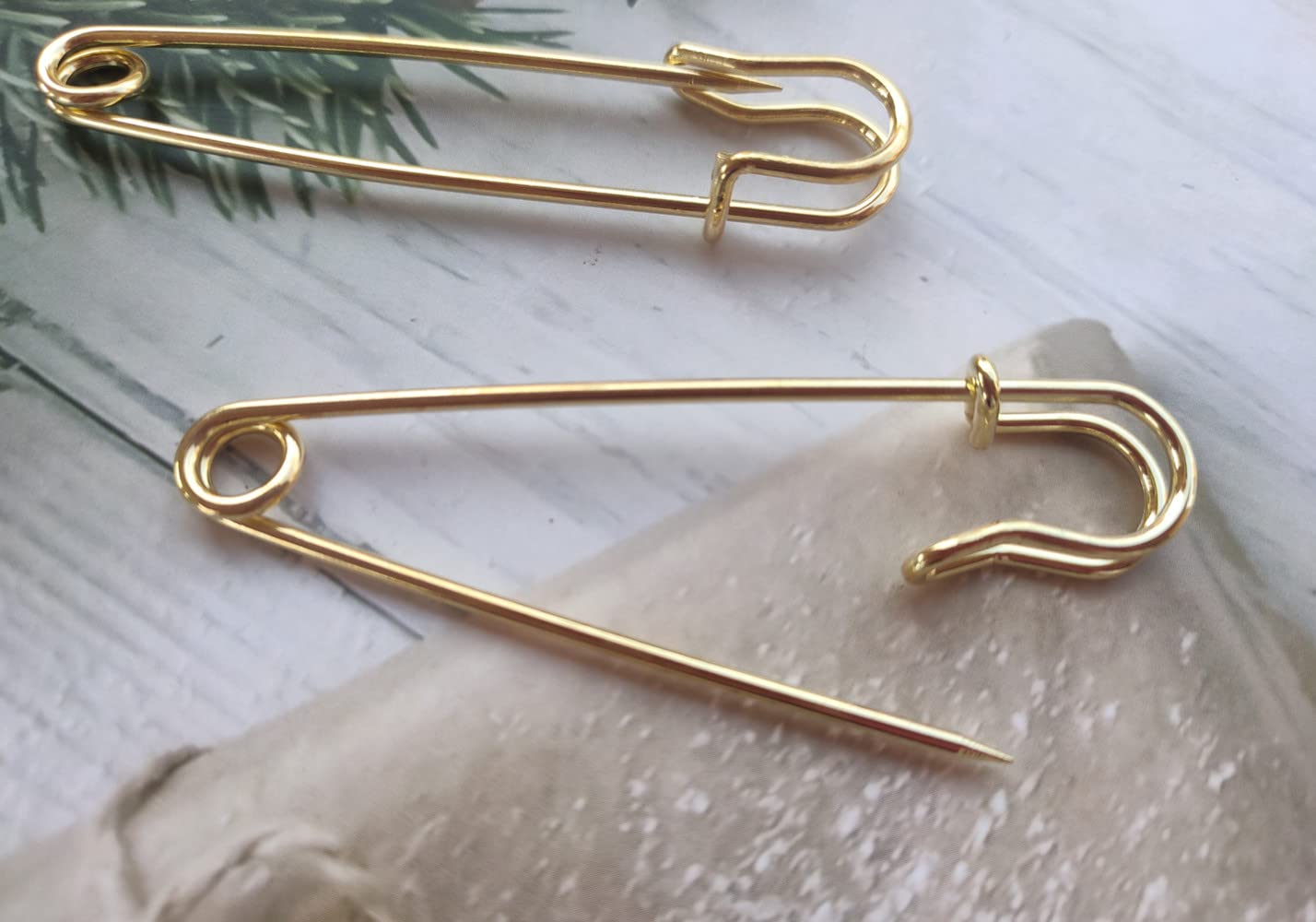 Snapklik.com : 2 Inch 50mm Heavy Duty Steel Large Safety Pins Fastener ...