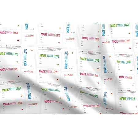 Amazon.com: Spoonflower Fabric - Quilt & Love Label Sewing Printed on ...