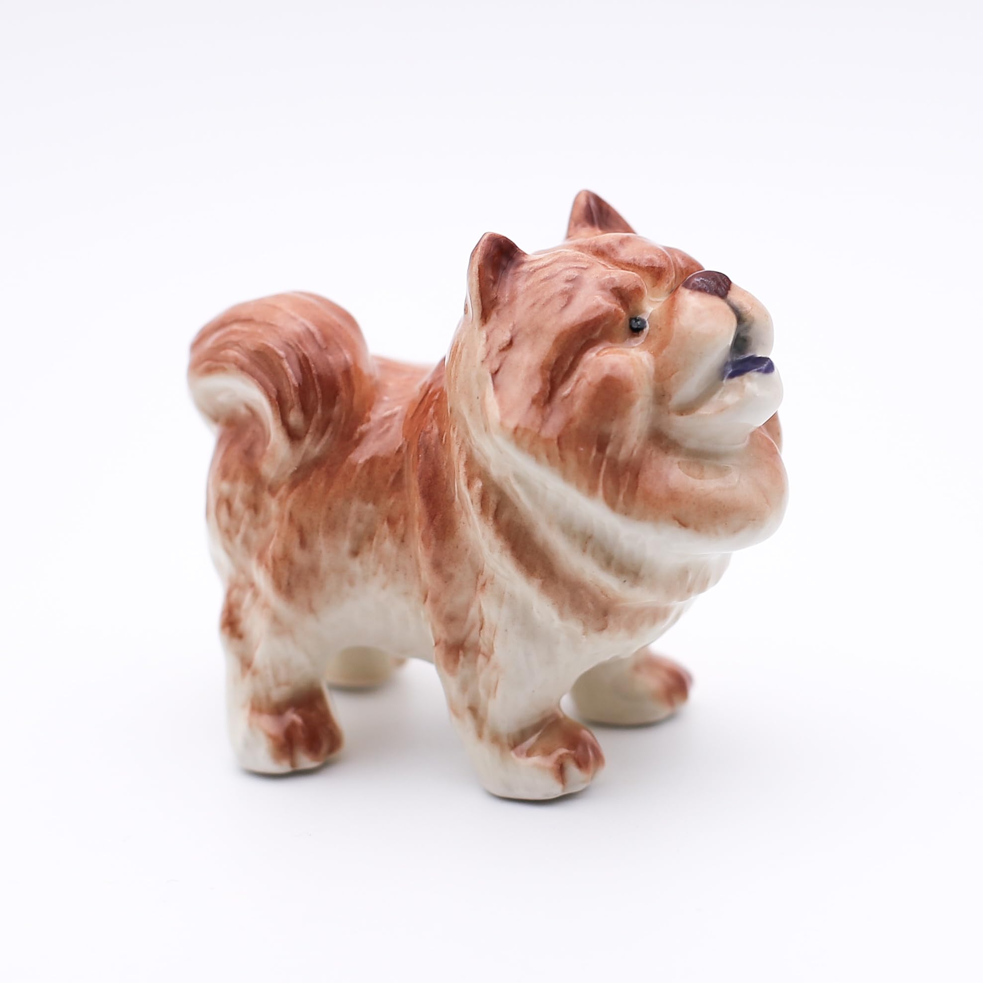 Amazon.com: Ceramic Brown Chow Chow Miniature Figurine - Lifelike Hand ...