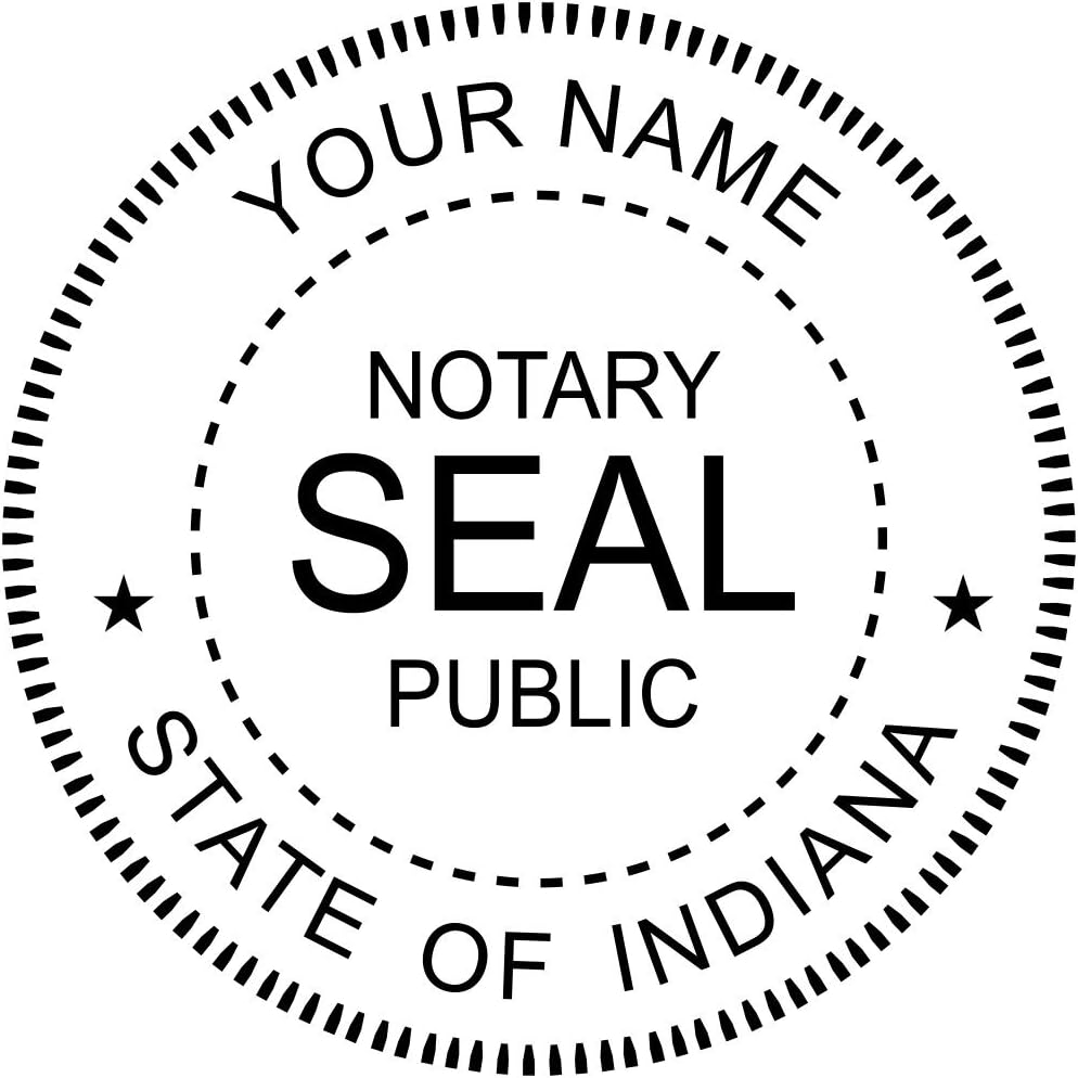 Amazon.com : Indiana Round Notary Stamp | Official State Notary Stamp ...
