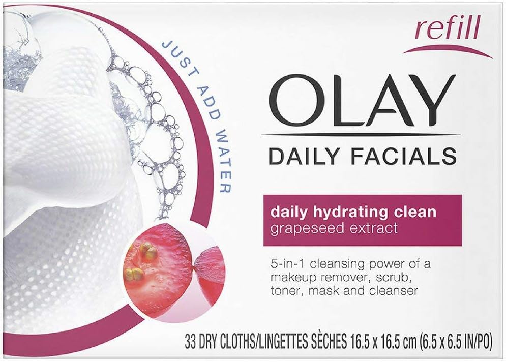 Amazon.com: Olay Daily Facial Cleansing Cloths for a Deeply Purifying ...