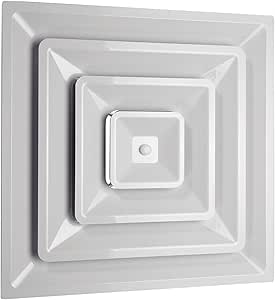 HaVACo 2'x2' Lay-In 3 Cone Supply with 12" Pre-Molded Boot, ABS Plastic ...