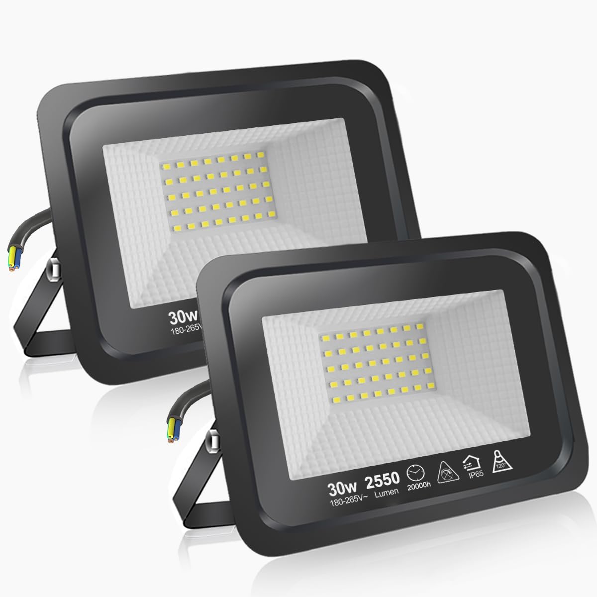 Aigostar 30W Led Floodlight Outdoor, 2510lm LED Security Lights, 180W ...