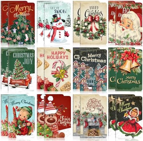 Amazon.com : 48 Pcs Christmas Notepad Mini Notebooks Holiday Note Pads ...